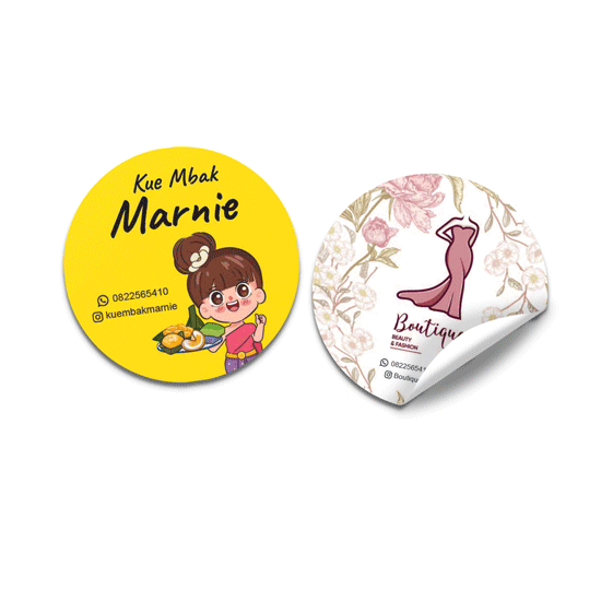 Sticker Vinyl Bulat - 4cm | Buring Copy & Digital Printing